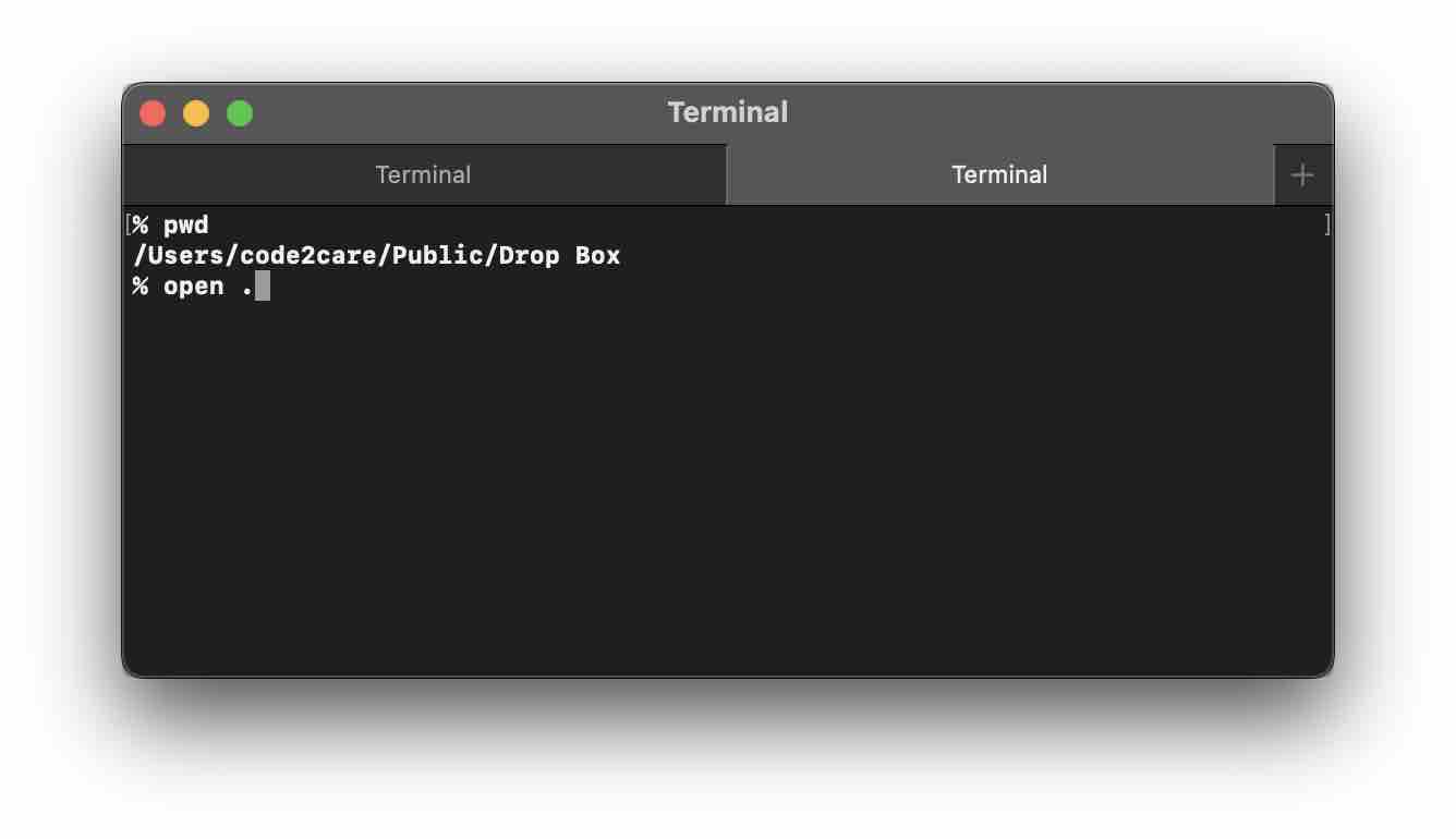 Open Current Directory In Finder Using Mac Terminal Code2care